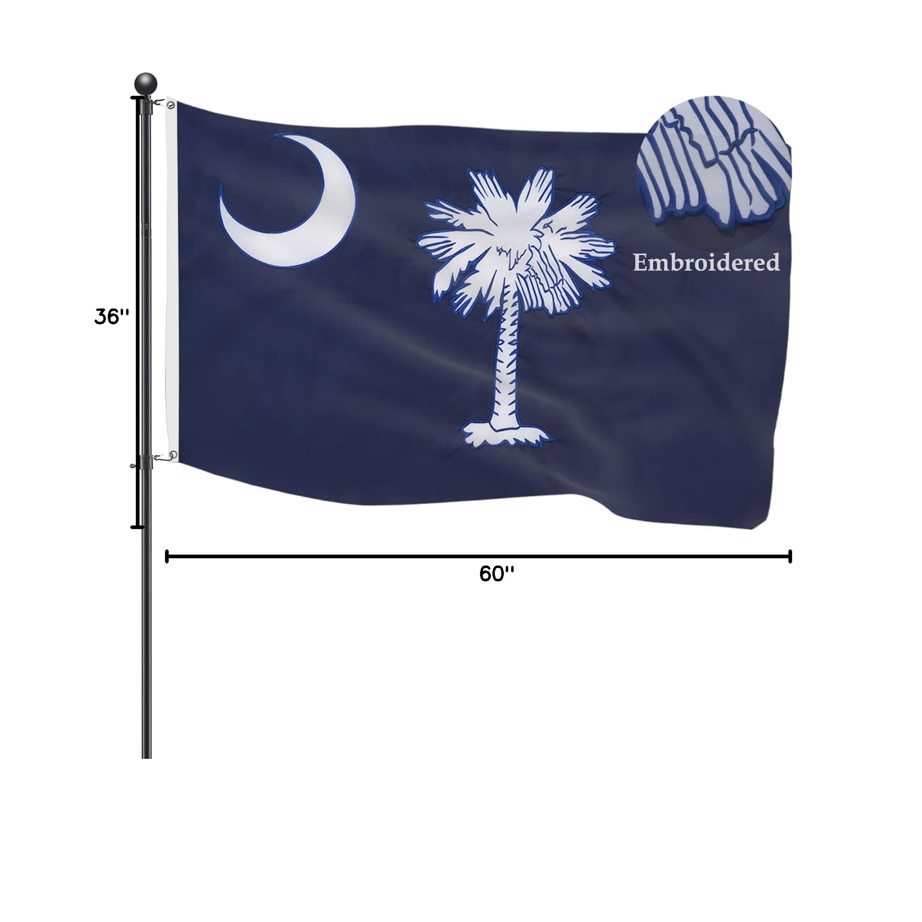 Mua TOPFLAGS South Carolina Flag 3x5 Outdoor SC State Flags Embroidered ...
