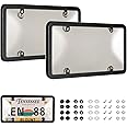 Amazon.com: License Plate Cover & Frames, 2 Pack Clear License Plate Protector, ABS Car Front ...