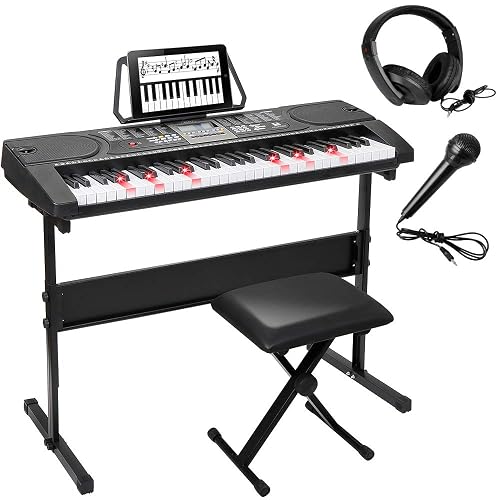 Smartxchoices 61-Key Portable Electronic Keyboard Piano LCD Display ...