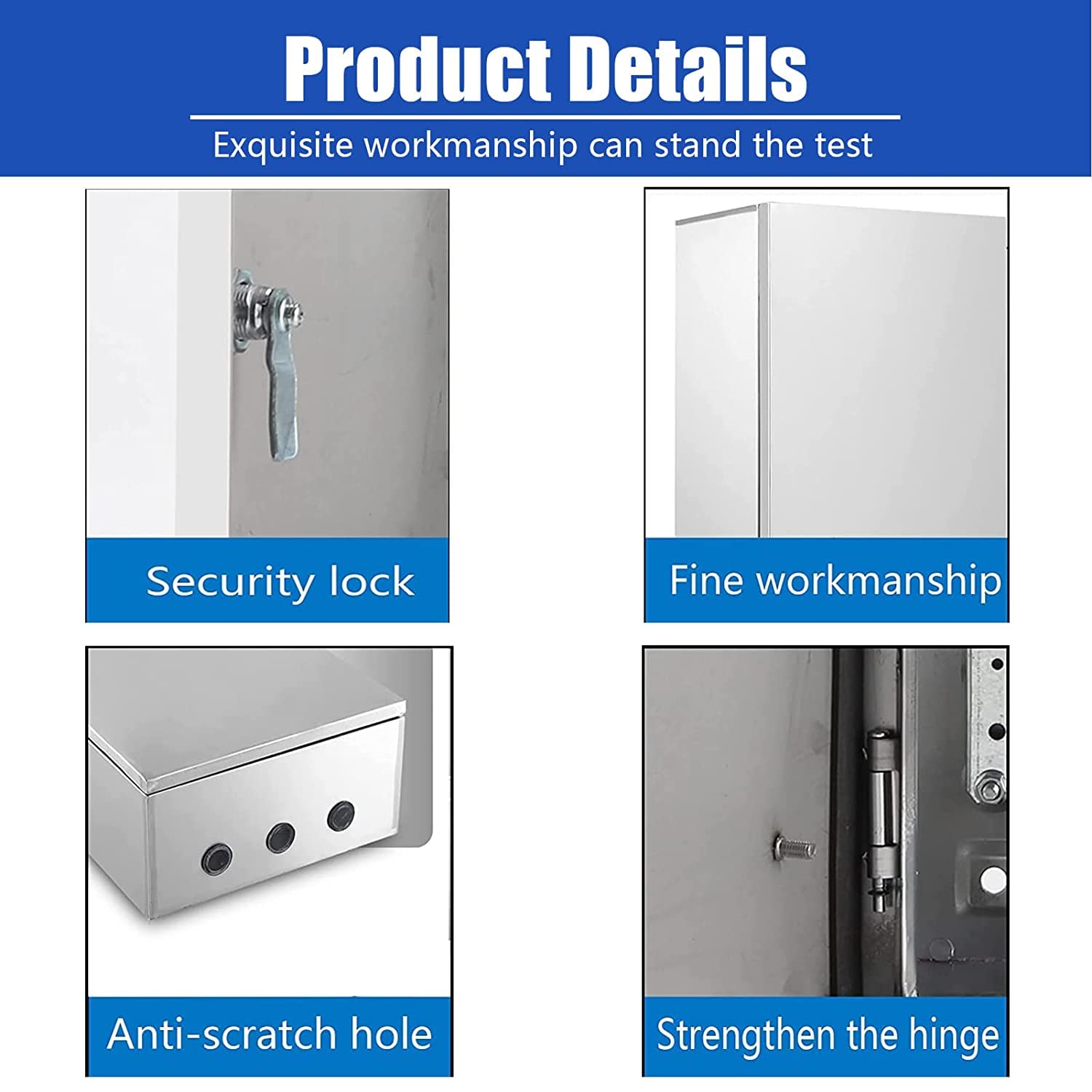 Mua Stainless Steel Electrical Box, Waterproof Metal Electrical Enclosure with Lock, Cover and ...