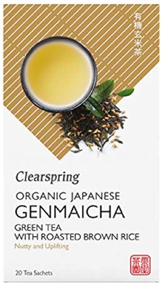 Clearspring Organic Japanese Genmaicha Tea 20 Bags (Pack of 3): Amazon ...