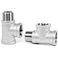 Amazon.com: ChillWaves 304 Stainless Steel Pipe Fitting, Male Run Tee 3/4" NPT Female x 3/4" NPT ...