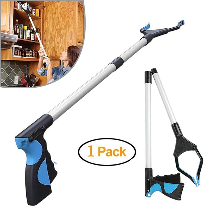 Amazon.com: Long Handled Picker, 33" Foldable Rotating Grabber Reacher ...