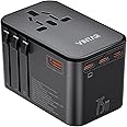 Amazon.com: Universal Travel Adapter, VINTAR 75W GaN International Power Adapter with 3 USB C PD ...
