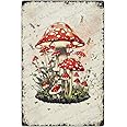 Amazon.com: Zomyto Vintage Mushroom Metal Sign, Retro Mushroom Wall ...