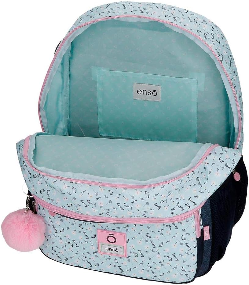 Enso Girl Power Double compartment Backpack with trolley Blue 32x44x22 ...