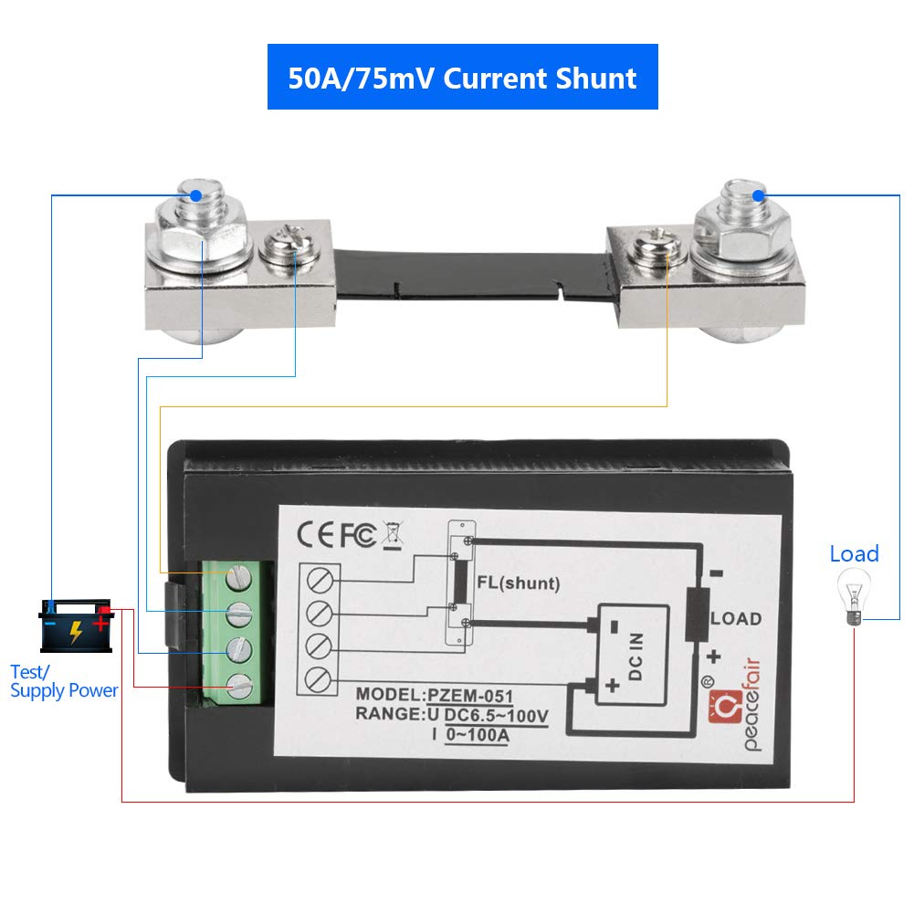 Industrial & Scientific PEACEFAIR PZEM-051 LCD Display DC 6.5-100V ...