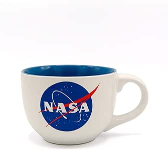 Amazon.com: Silver Buffalo NAS30133 NASA Logo Ceramic Soup Mug, 24 ...