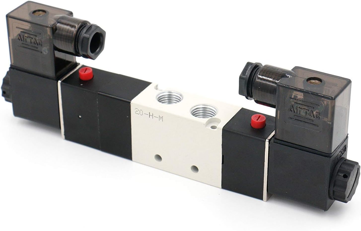 Baomain Solenoid Valve 4V210-08 DC 24V 2 Position 5 Way PT1/4 Internally Piloted Acting Single ...