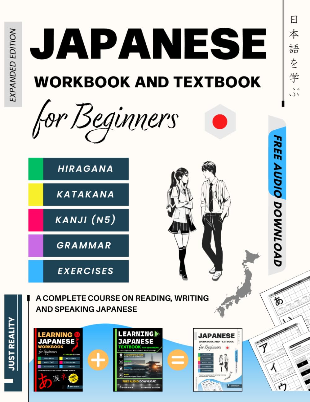 Mua Japanese Workbook and Textbook for Beginners: Hiragana, Katakana, and Basic Kanji: Master ...