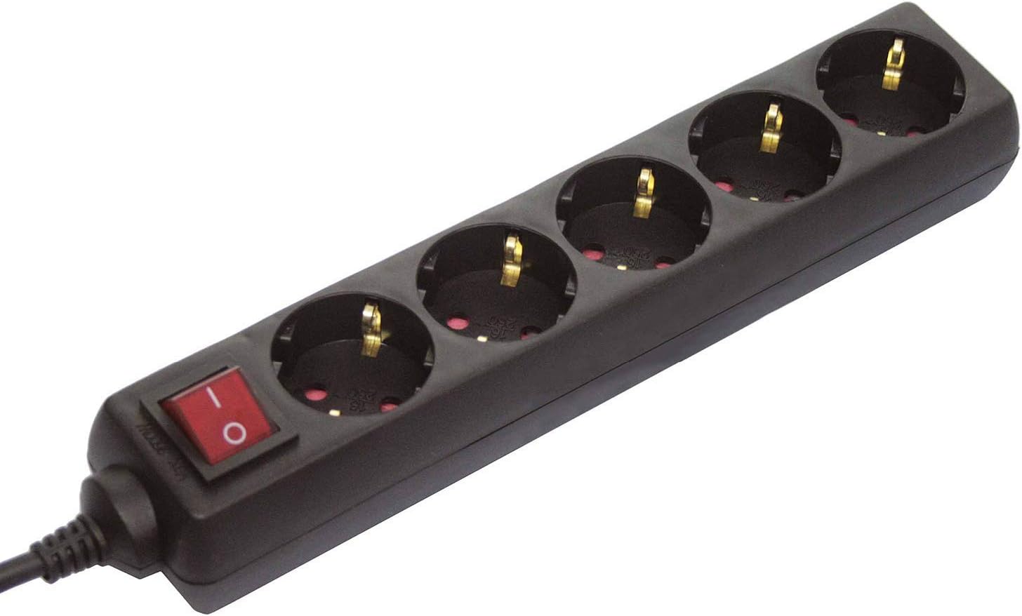 as - Schwabe Steckdosenleiste 5-fach mit Schalter – Mehrfachstecker mit ...