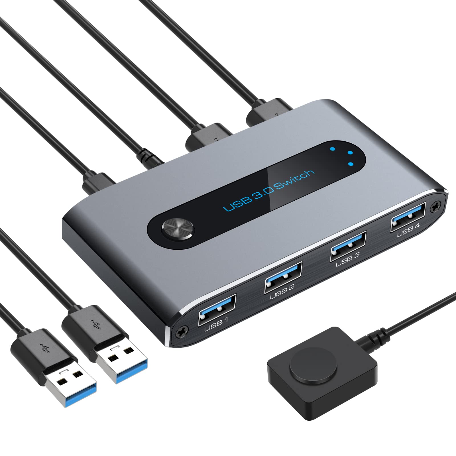 Mua USB 3.0 Switch Selector 4 Port KVM Switches 2 Computers Sharing 4 ...