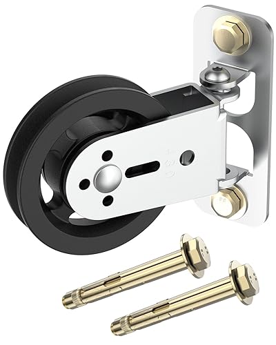 Gym Pulley Blocks, 3.5Inch/88mm Wall Mount Fixed Pulley Wheel, Upgrade ...