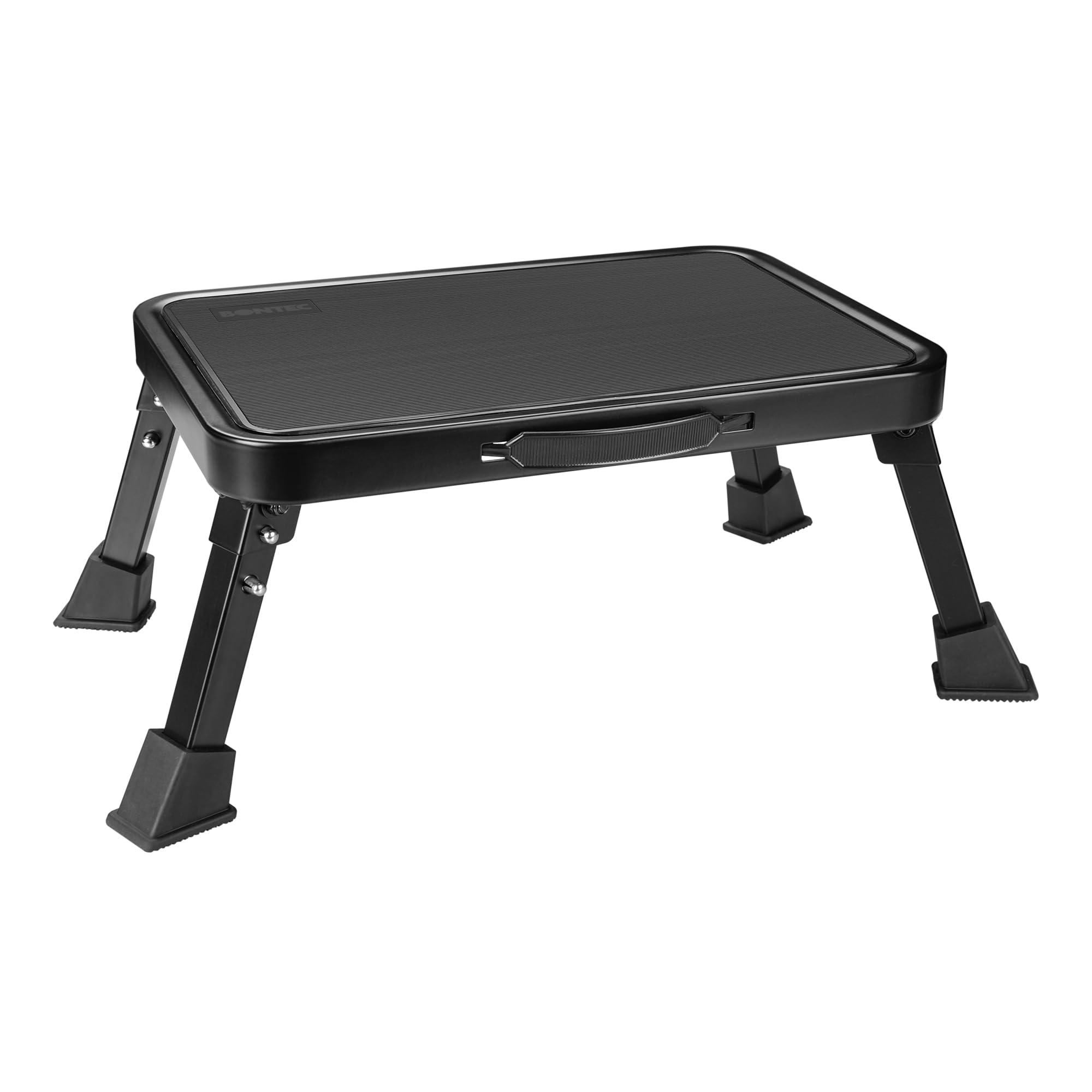 BONTEC Folding One Step Stool, Heavy Duty Sturdy Metal 330lbs Capacity ...