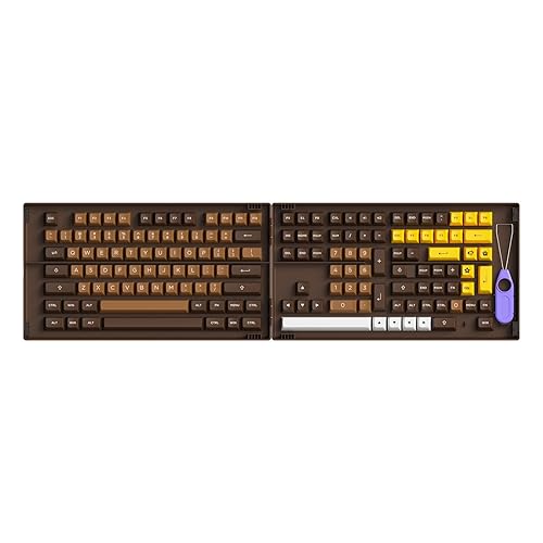 Akko Keycaps Chocolate 178-Key ASA Profile PBT Double-Shot Keycap Set ...