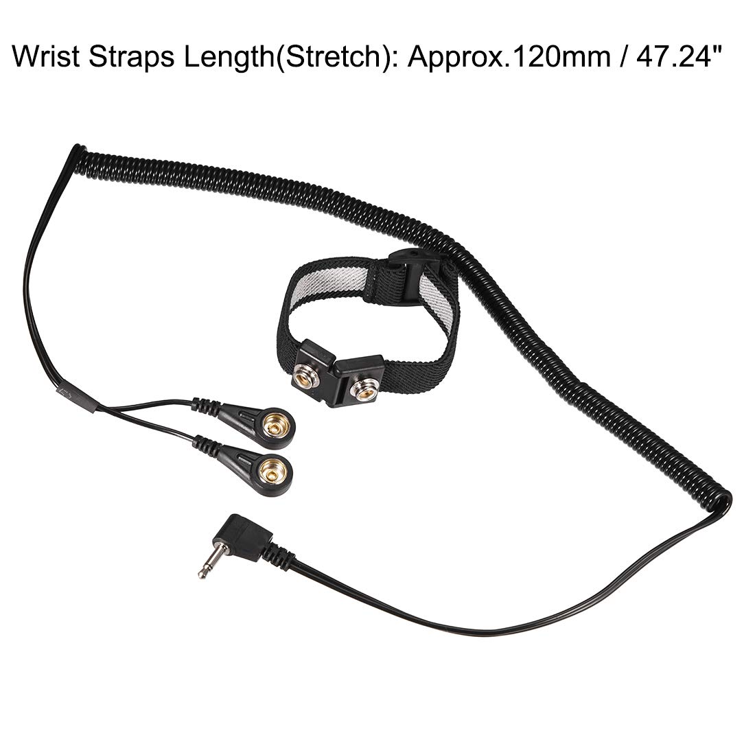 ESD Components uxcell Anti Static Wrist Straps Dual Stainless Steel ...