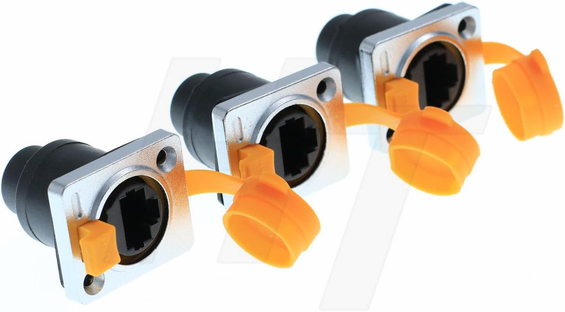 HangTon CAT5e Panel Mount RJ45 Ethernet Waterproof Female Socket ...