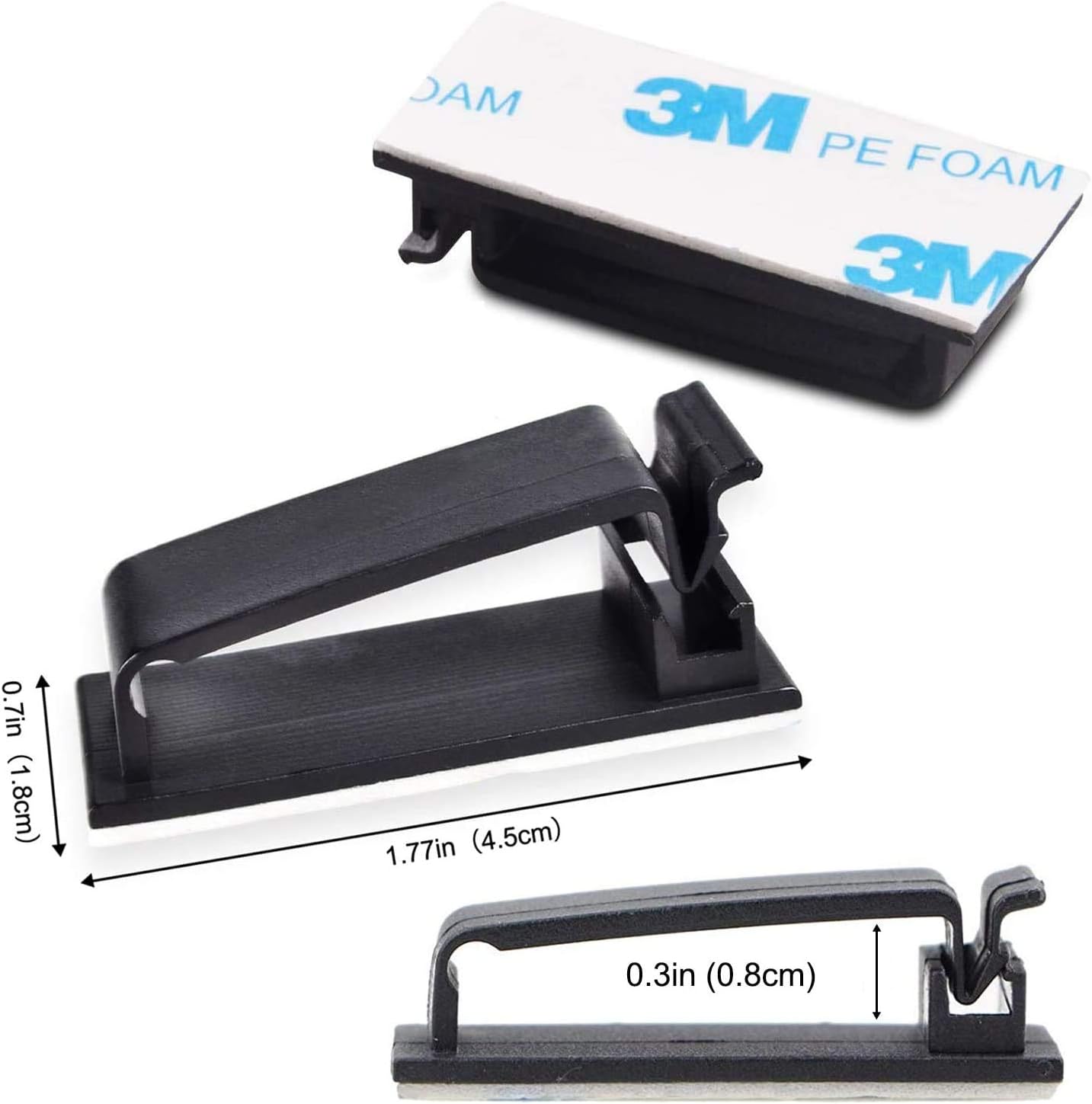 30 Packs Cable Management Clips, Wire Clamps with Strong Adhesive Pad ...