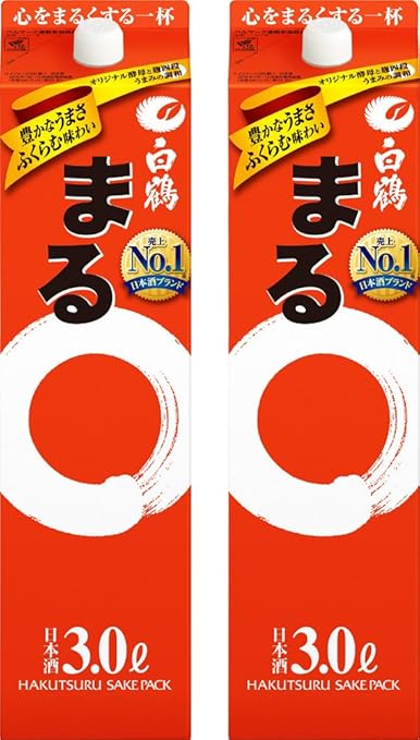 Amazon.co.jp： 白鶴 サケパック まる [ 日本酒 兵庫県 3000ml×2本 ]: 食品・飲料・お酒