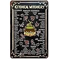 Amazon.com: Witch Kitchen Witchery Metal Sign Vintage Rust Styled House ...