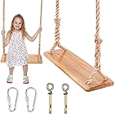 Amazon.com: SELEWARE Heavy Duty Wooden Tree Swing for Kids & Adults, 500lbs Capacity, Adjustable ...