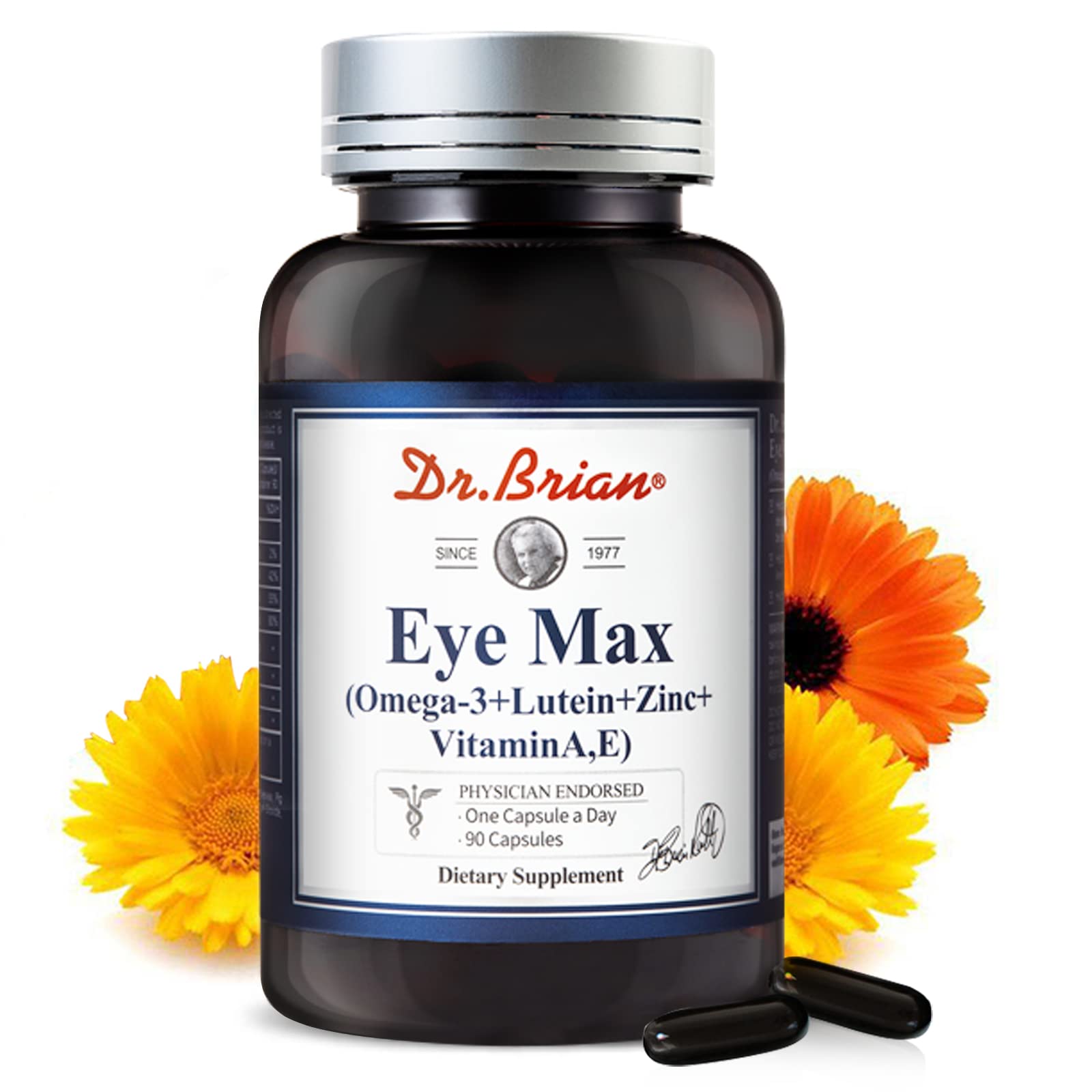 Mua Dr.Brian Eye Vitamins 5 in 1 Eye Formula with Lutein 20mg, Omega 3 Fish Oil EPA DHA 730mg ...