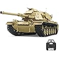 Amazon.com: Ssccgym Remote Control Heavy Tank M60A1 RC Armored Vehicle ...