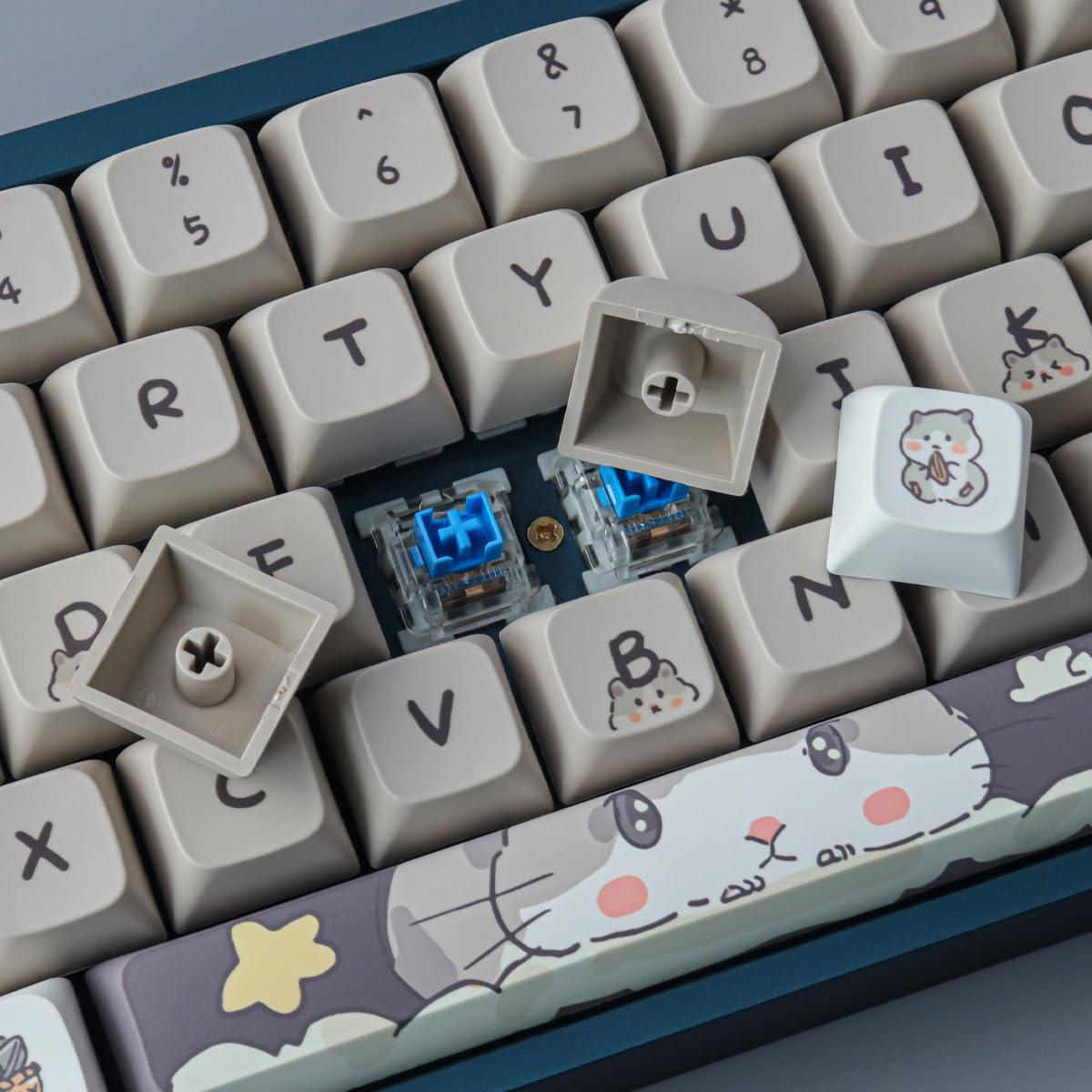 Mua Tsungup PBT Keycaps 132 Keys XDA Profile Keycaps Cute Grey Mouse ...