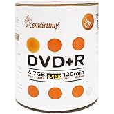 Amazon.com: Smart Buy 100 Pack DVD-R 4.7gb 16x Logo Blank Data Video ...