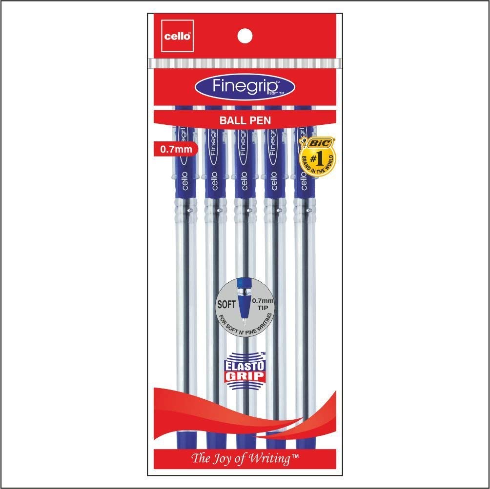 Cello Finegrip Blue Ball Pen Pack of - 50: Amazon.in: Office Products