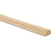 Amazon.com: Dowel Rods Wood Sticks Wooden Dowel Rods - 3 x 36 Inch ...
