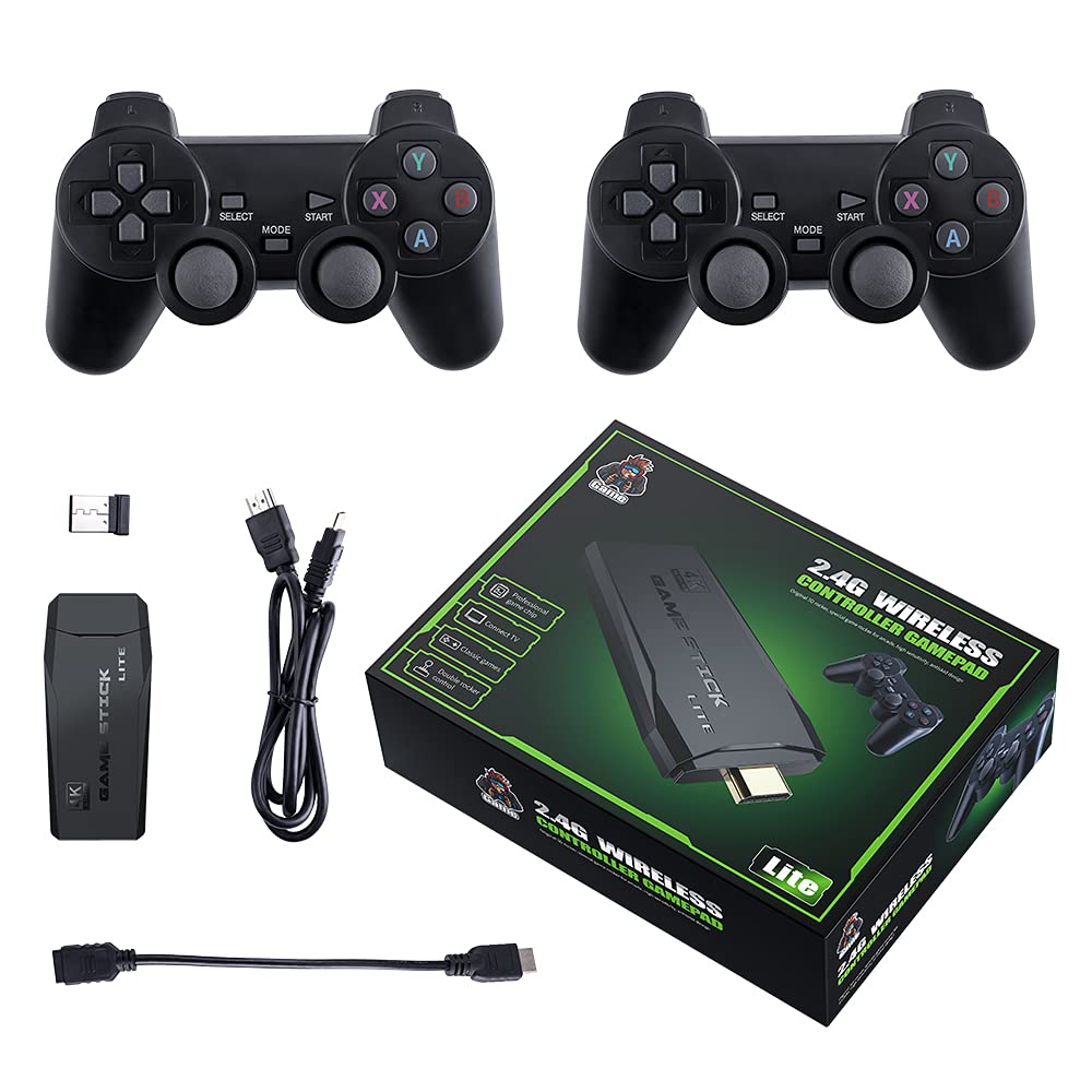 Retro Gaming Console M8 64G Wireless Game Stick,20000+ Games 4K HDMI ...