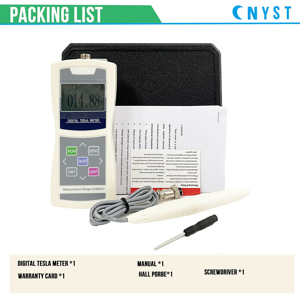 Tesla Meter Gauss Meter Digital Gaussmeter With Measurements Range 0 To ...