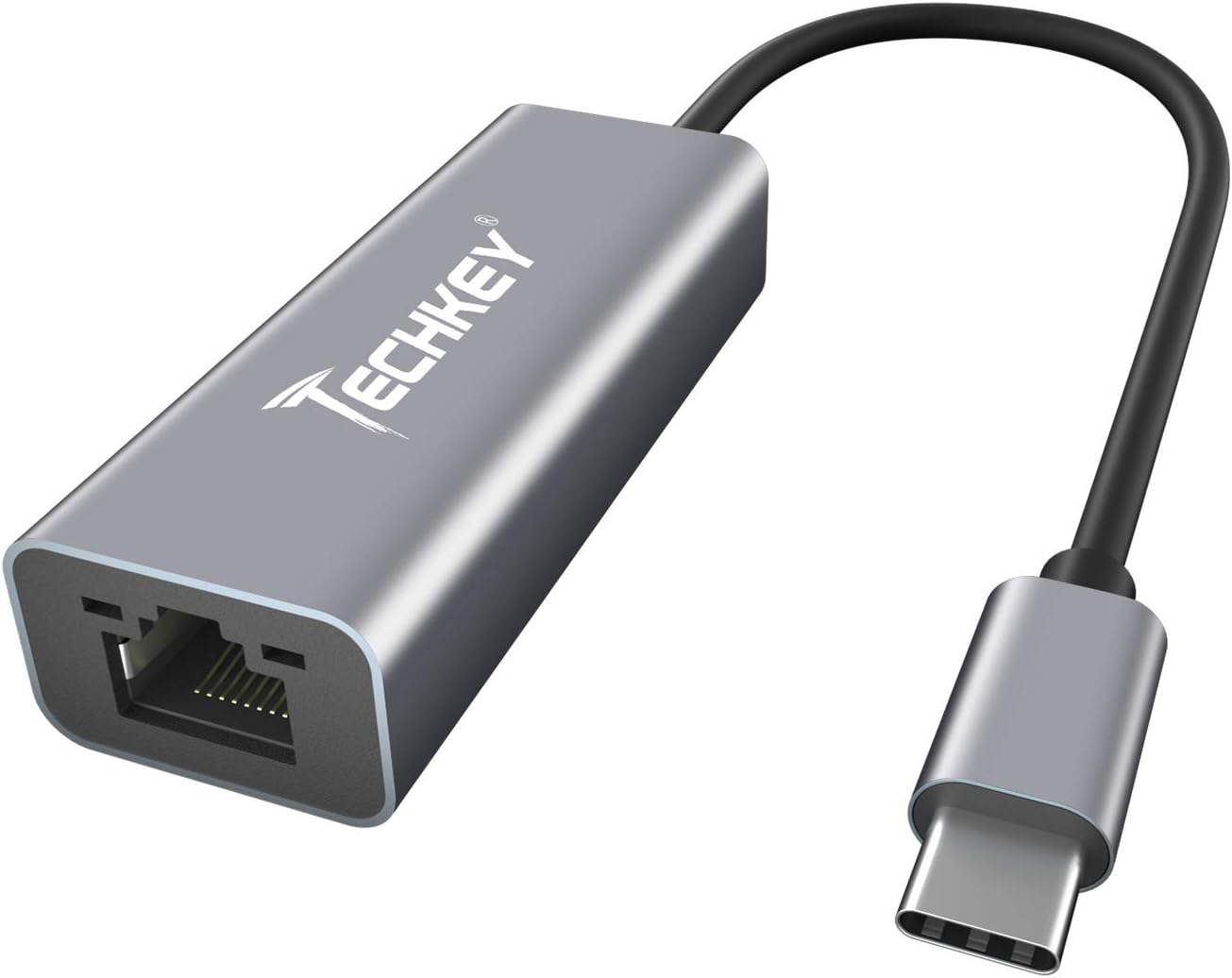 USB C to Ethernet Adapter, Techkey USB Thunderbolt 3 / Type C to RJ45 ...