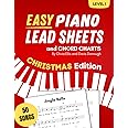 Easy Piano Lead Sheets and Chord Charts Level 1: 50 Christmas Songs ...