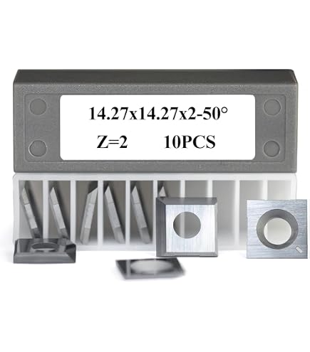 Helical Planer Cutter Head 12mm Carbide Inserts (10-Pack) - 35° Cutting ...
