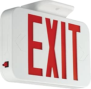 HUBBELL CER LED Emergency exit Sign, 11.6 in x 2 in x 8.2 in, White ...