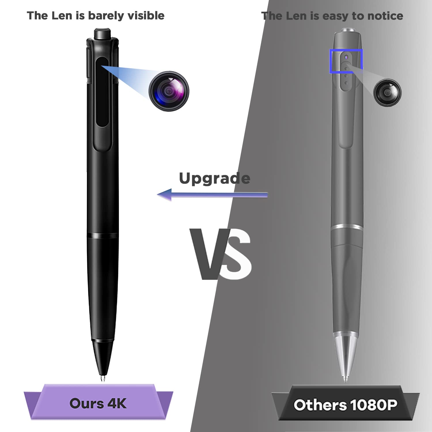 Mua 4K Hidden Pen Camera 64GB HD Video Recorder Mini Body Camera ...