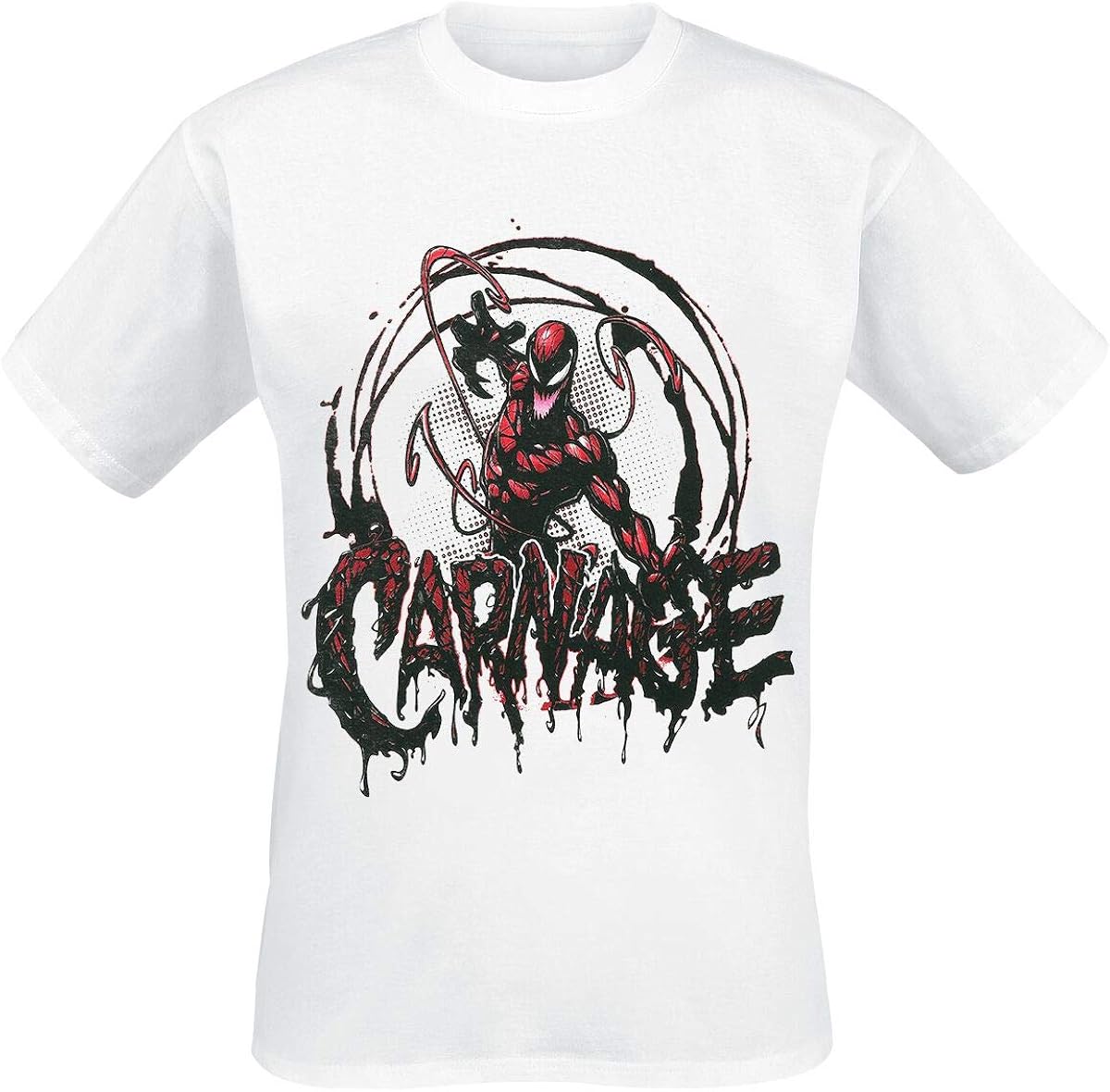 Spider-Man Carnage Men's T-Shirt White Villains Fan Merch Movie Marvel ...