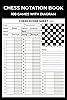 Chess notation book 100 Games Sheets with Diagram: Chess Annotation Log ...