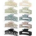 10 Pack Hair Claw Clips, Neutral Hair Clips for Women, 4.1" Big Claw ...