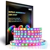 ALITOVE WS2812B Individually Addressable LED Strip Light 5050 RGB 16 ...