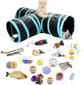 35PCS Cat Toys Kitten Toys Catnip Cat Toys Interactive Cat Stuff Cat ...