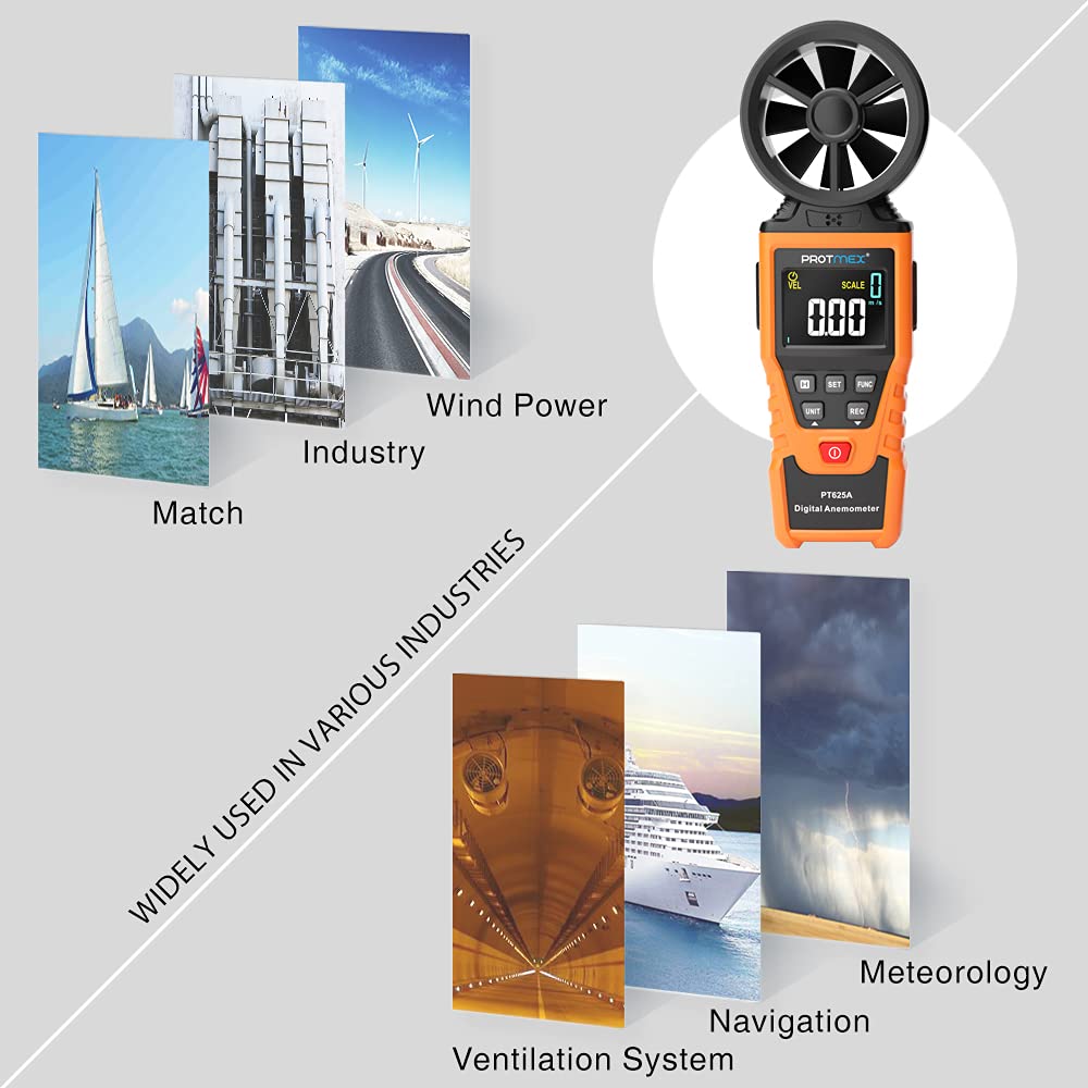 Mua Protmex PT625A Handheld Anemometer Wind Speed, CFM Meter Wind Speed ...