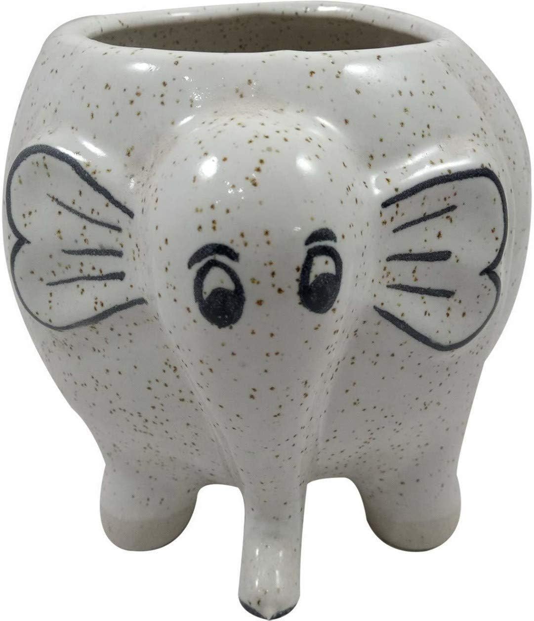 MAHASAR Store India Elephant Shaped Ceramic Flower Pot Planter Indoor ...