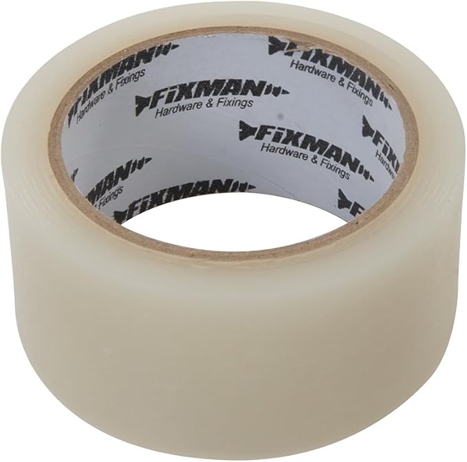 Fixman 192545 UV & Weather-Resistant Clear Tape 50mm x 25m: Amazon.co ...
