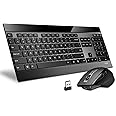 Amazon.com: RAPOO Wireless Keyboard and Laser Mouse Combo,Multi Device ...