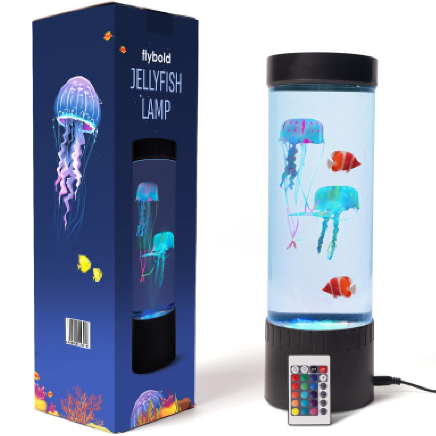 flybold Lamp Led with 20 Color Changing Light 2 Clownfish 2 Jelly Fish ...