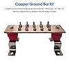 Copper Ground Bus Bar,Multipurpose Ground Bar Kit 7.88"x2.36"x .157 ...