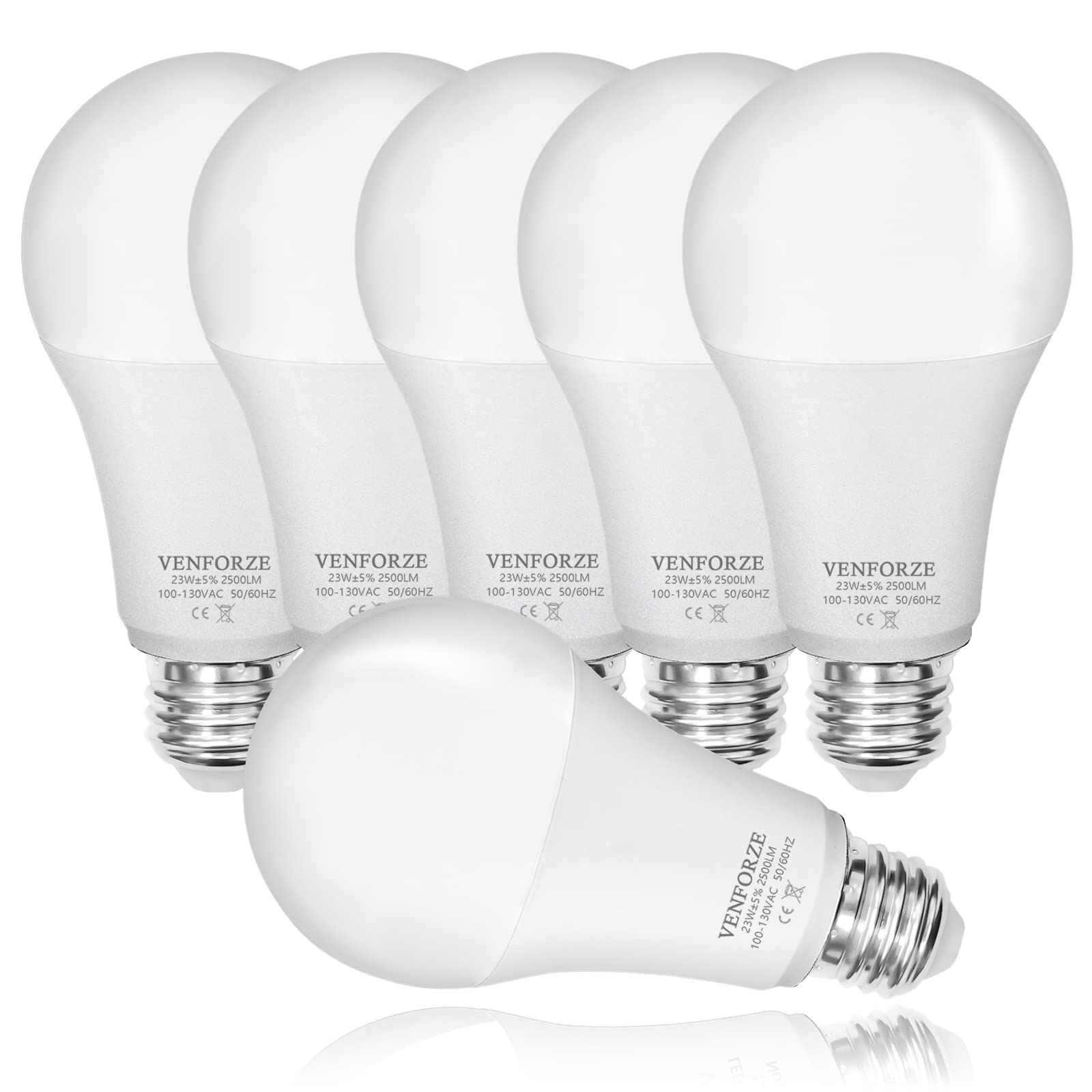 Venforze Bright Light Bulb,150w-200w Equivalent 2500LM E26 Led Bulb 23W ...